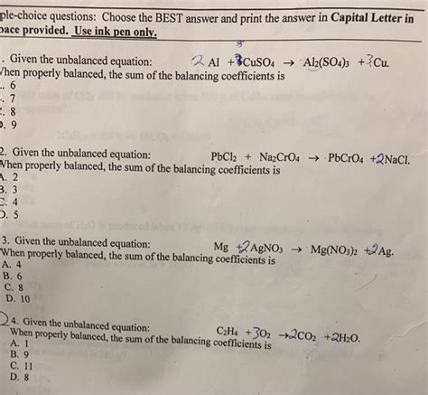 Solved Ple Choice Questions Choose The Best Answer And