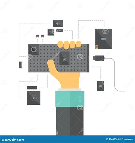 Modular Smartphone Concept Illustration Stock Vector Illustration Of Connection Graphic