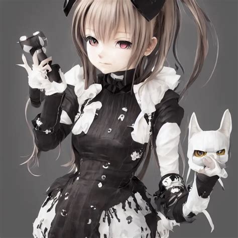 Anime Robot Girl Render