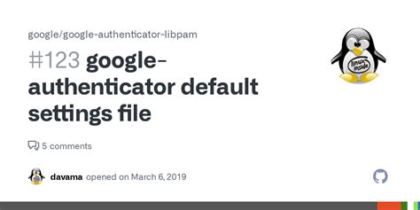 Google Authenticator Default Settings File Issue Google Google Authenticator Libpam