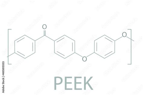 Polyether Ether Ketone Polymer Peek Molecular Skeletal Chemical Formula Stock Vector Adobe