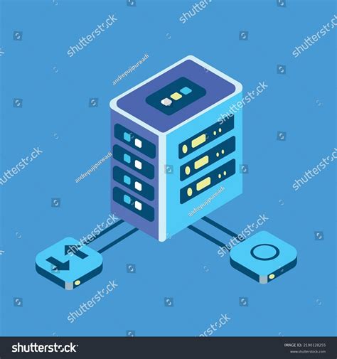 Isometric Server Switch Router Stock Vector Royalty Free 2190128255 Shutterstock