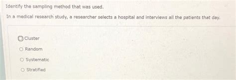 Solved Classify The Variable As Nominal Level