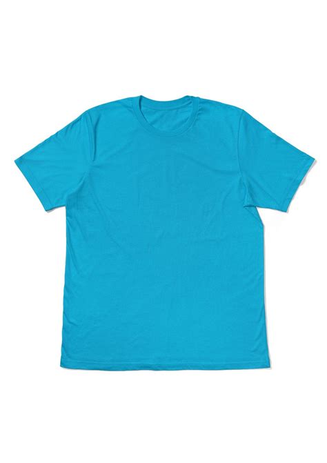 Turquoise Cotton T Shirt For Men
