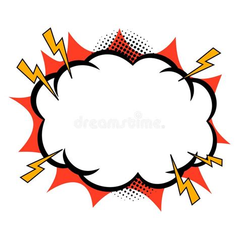 Retro Comic Cloud Explosion Stock Vector Illustration Of Boom Frame 333167463