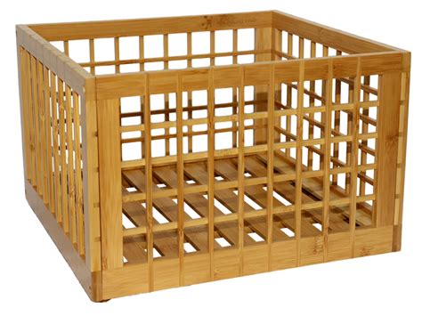 Stackable Bamboo Storage Bins With Lattice Design Altcooking Hub