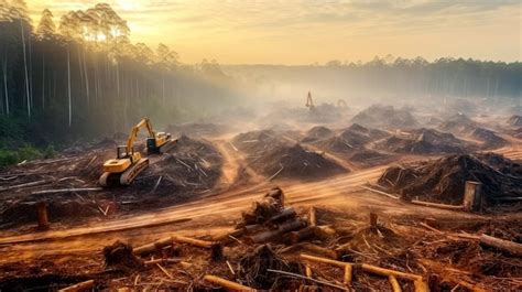 Premium Photo Environmental Impact Extensive Deforestation Results In