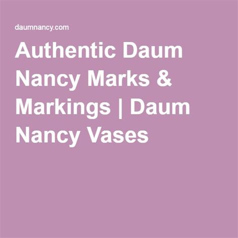 Daum Nancy Vases Daum Nancy Daum Marks