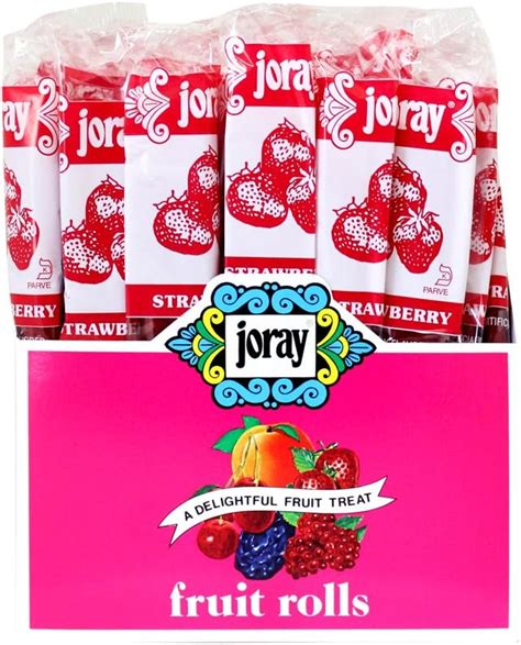 Joray Fruit Rolls Strawberry 0 75 Ounce Pack Of 48