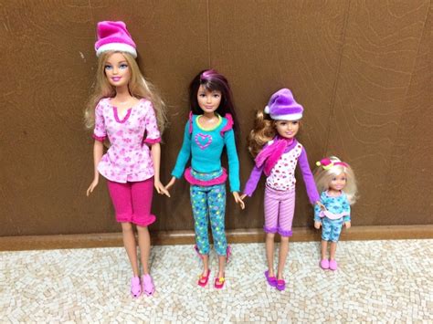 Barbie Sister Skipper Stacie Chelsea A Perfect Christmas Night Pj Dress Doll Lot Barbie