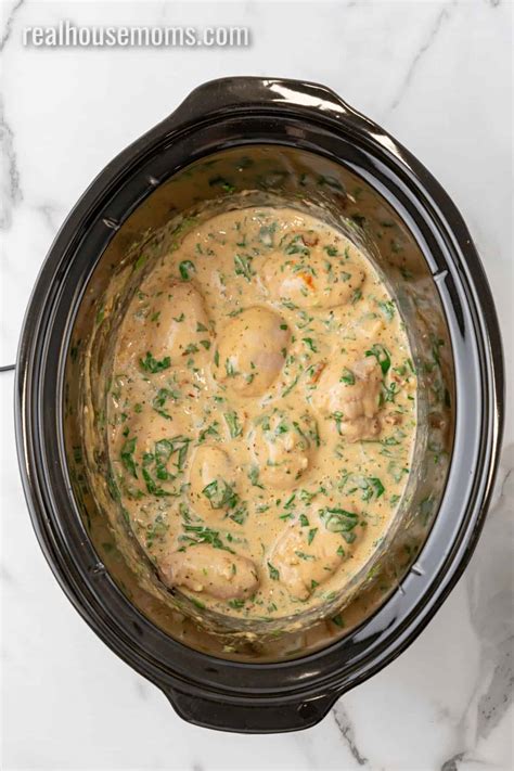 Tuscan Style Crock Pot Chicken Thighs ⋆ Real Housemoms