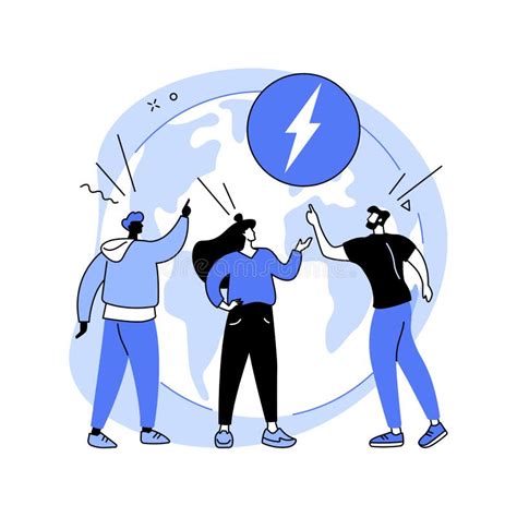 Social Conflict Abstract Concept Vector Illustration Stock Vector