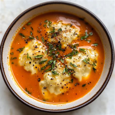 Tomato Dumpling Soup