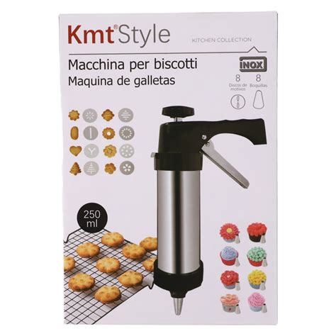 Машина за бисквити 16 аксесоара Неръждаема стомана 250 мл 22 х 13 см Сребро Emag Bg