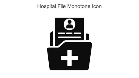 Hospital File Monotone Icon In Powerpoint Pptx Png And Editable Eps Format Ppt Slide