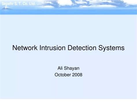 Ppt Network Intrusion Detection Systems Powerpoint Presentation Free