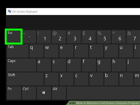 How To Minimize A Full Screen Computer Program Steps