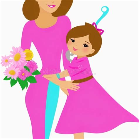 Mom Clipart Stock Illustration Illustration Of Pink 317742453