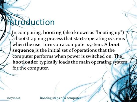 Booting Steps Of A Computer