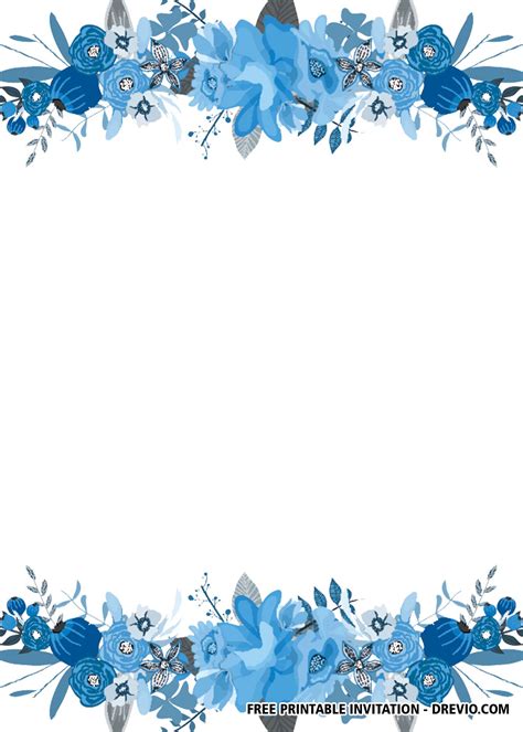 Blue Border Design For Wedding Invitation ~ Kipokg Wedding