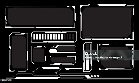Hud 프레임 화이트 그레이 사용자 인터페이스 요소 디자인 현대 기술 미래 제어판 화면 디지털 홀로그램 창 게임 메뉴 터치