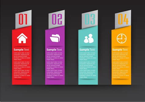 Colorful 4 Step Infographic 9843449 Vector Art At Vecteezy