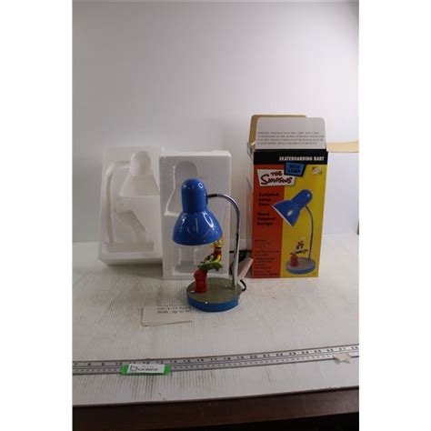 The Simpsons Skateboarding Bart Desk Lamp Nib Bodnarus Auctioneering