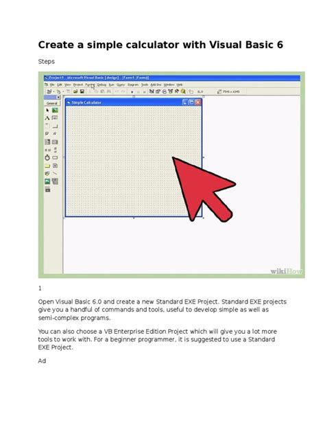 Create A Simple Calculator With Visual Basic 6 Computer Programming