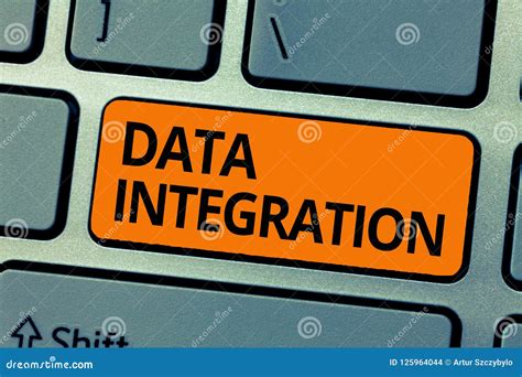 word writing text data integration business concept for combination of
