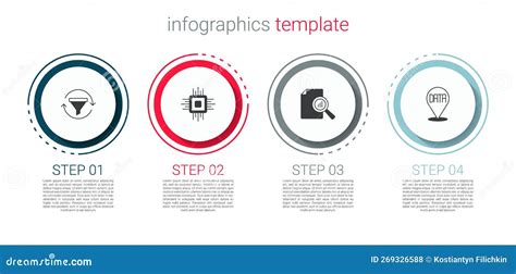 Set Sales Funnel With Chart Processor Cpu Document Graph And Data Analysis Business