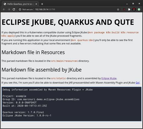 Quarkus Jkube Qute Template With Markdown Processing From Different