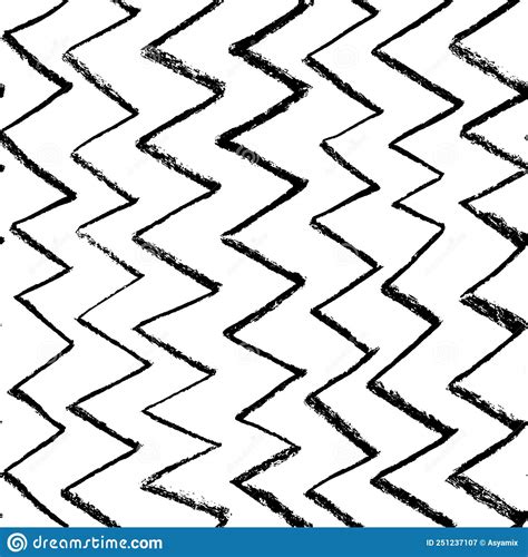 Zig Zag Vertical Charcoal Lines Seamless Pattern Stock Vector