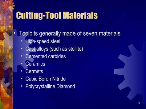 Cutting Tool Materials Ppt