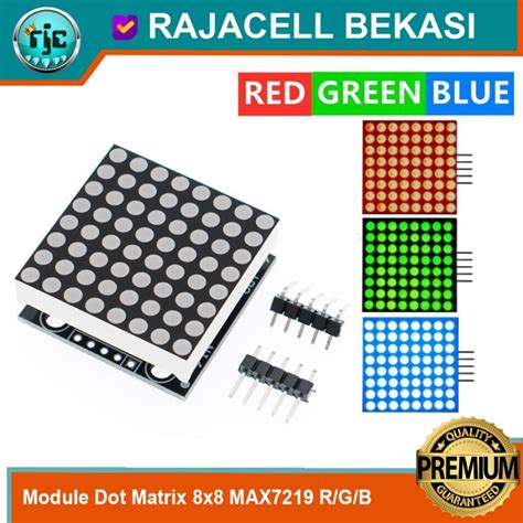 Jual Max7219 Dot Matrix Display Module Rgb 8x8 Pixel For Arduinoo