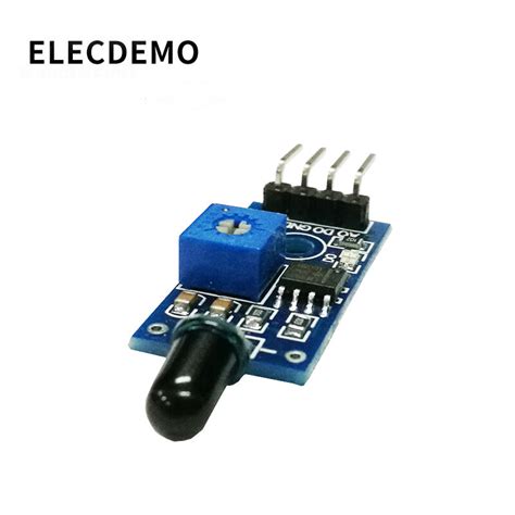 Flame Sensor Module 4 Wire Fire Source Detection Fire Light Detection Infrared Reception