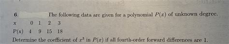 answered 6 the following data are given for a… bartleby