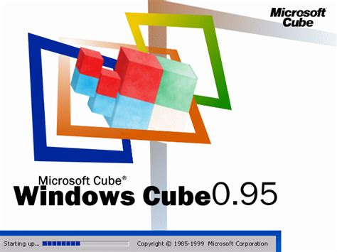 Microsoft Cube Windows Cube 095 1999 Rosmockups