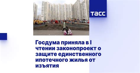 Госдума приняла в I чтении законопроект о защите единственного ипотечного жилья от изъятия