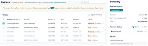 Making A Payment For Invoices With Multiple Business Entities Aiwyn