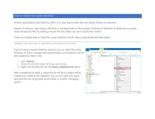 Share Files In One Drive PPT
