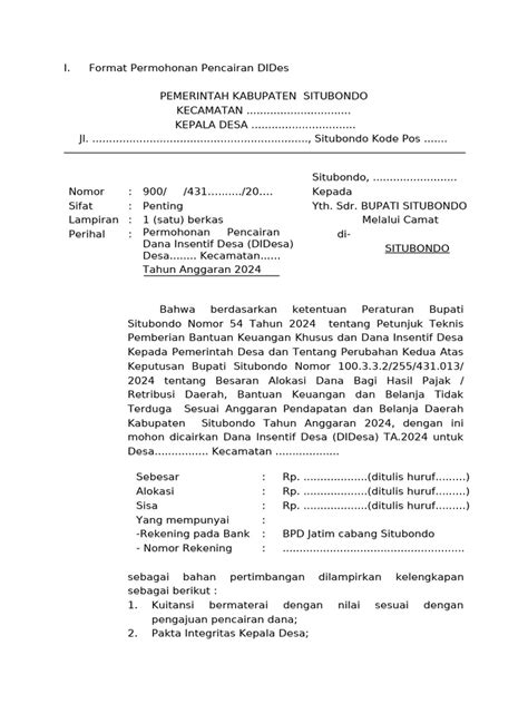 Format Permohonan Dides Pdf