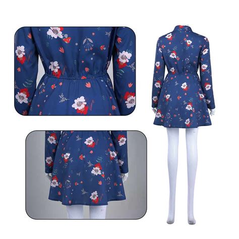 Joker Harly Quinn Floral Blue Skirts Cosplay Costume Outfits Halloween