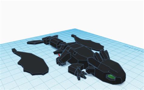 3d Design Articulated Toothless Tinkercad