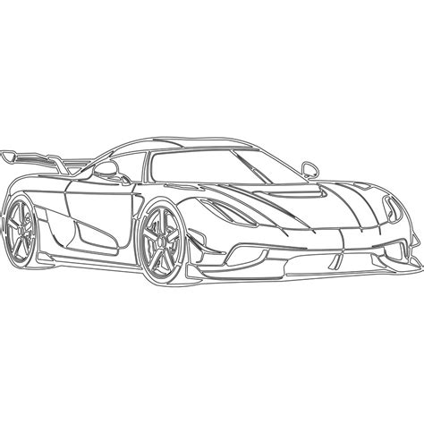 Koenigsegg Jesko Silhouette Laser Cut Files Dxf Dwg Svg Supercar