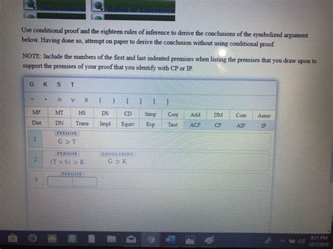 Solved Use Conditional Proof And The Eighteen Rules Of