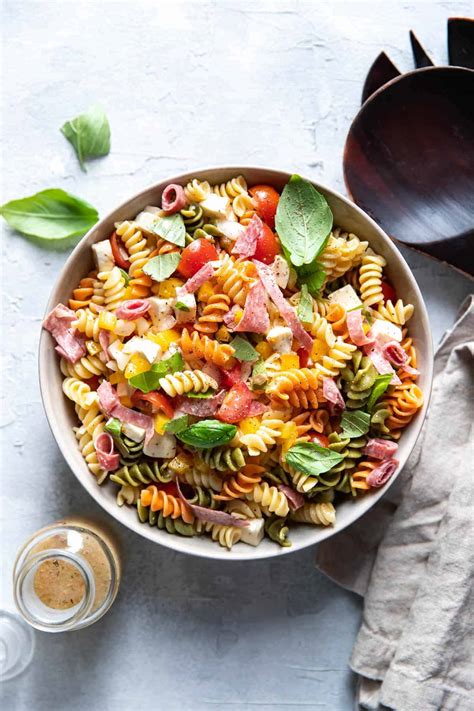 Quick Italian Pasta Salad With Salami Modern Crumb