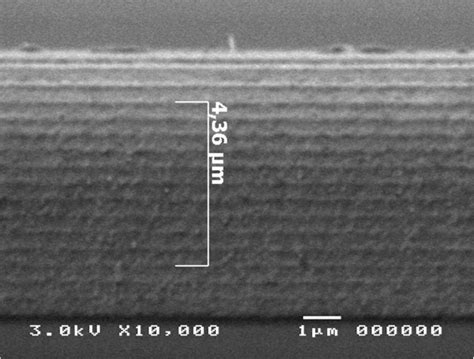 Sem Cross Section Of The Fabricated Porous Silicon Based Dbr Photonic