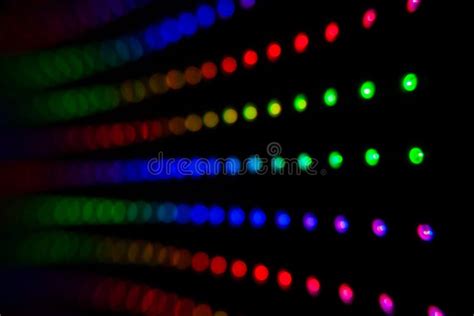 Colourful Lights On Black Background Rgb Led Strips Led Matrix Of Ws2812b Stock Image Image
