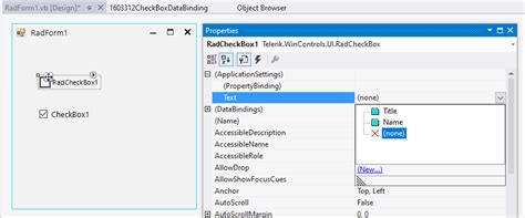Radcheckbox Add Functionality For Data Binding The Check Property To