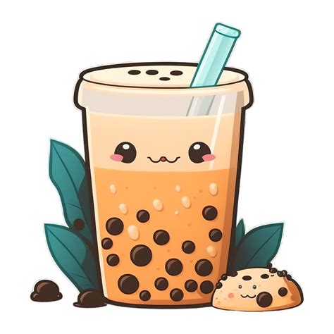 Pearl Milk Tea Cute Cartoon 24526147 Png
